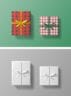 Christmas Gift Wrapped Box Mockup - Free Package Mockup