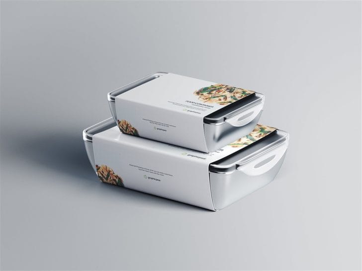 Food Packaging Container Mockup - PacageMockup
