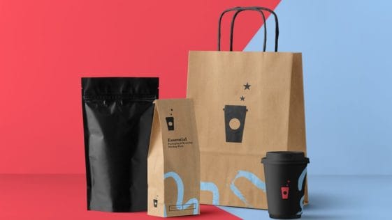 Free Cafe Coffee Beans Branding Mockup - Free Package Mockups