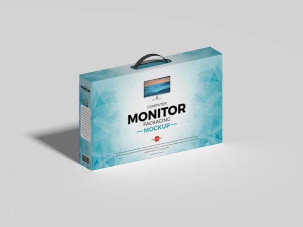 Computer Monitor Box Mockup - Free Package Mockup