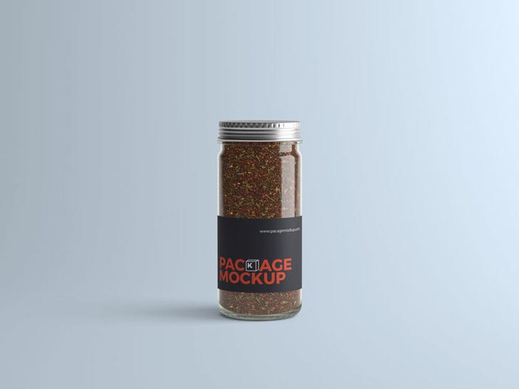 Jar Mockup for Spices Package - Free Package Mockup