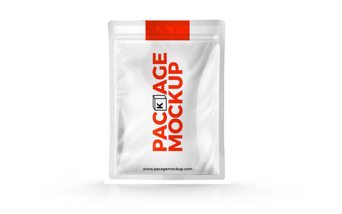 Small Plastic Packet Mockup PSD - Free Package Mockup