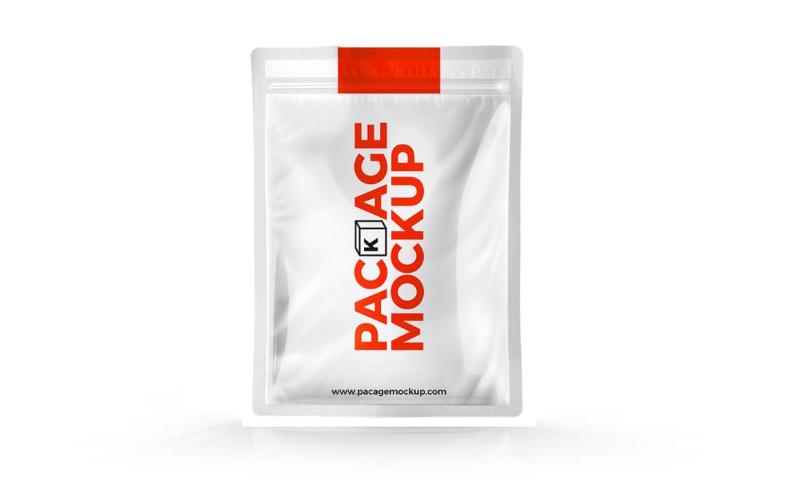 Small Plastic Packet Mockup PSD - Free Package Mockup