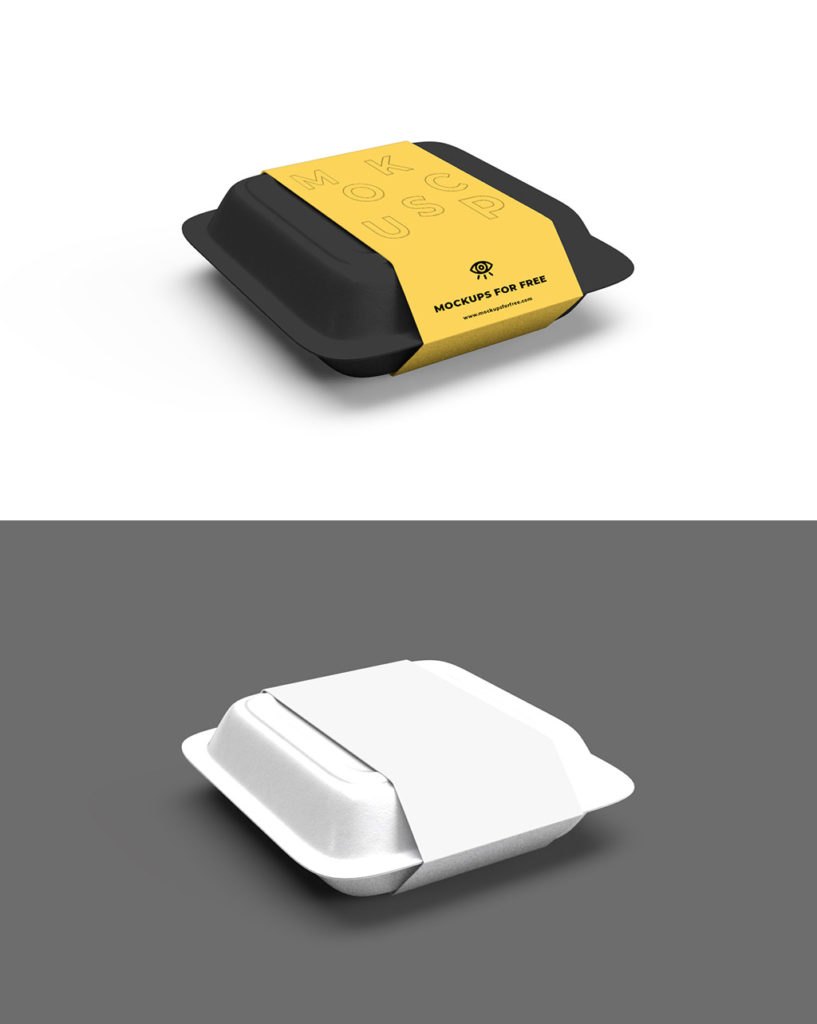 Frozen Grocery Food Packaging PSD Mockup - Free Package Mockup