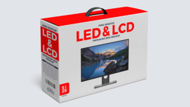 Free TV and Electronic Product Packaging Box Mockup - Package Mockups