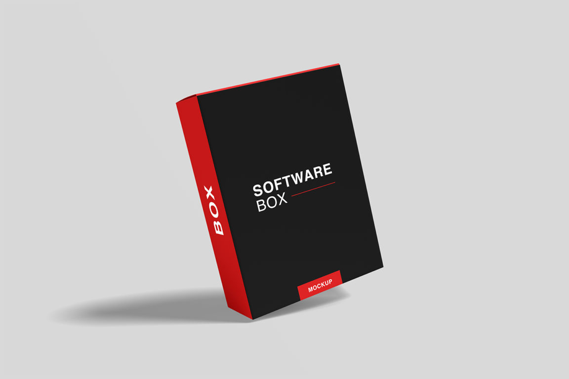 Free Realistic Software Box Mockup Set - Free Package Mockup