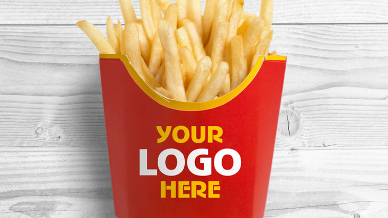 Free French Fries Packaging Mockup PSD - Free Package Mockups