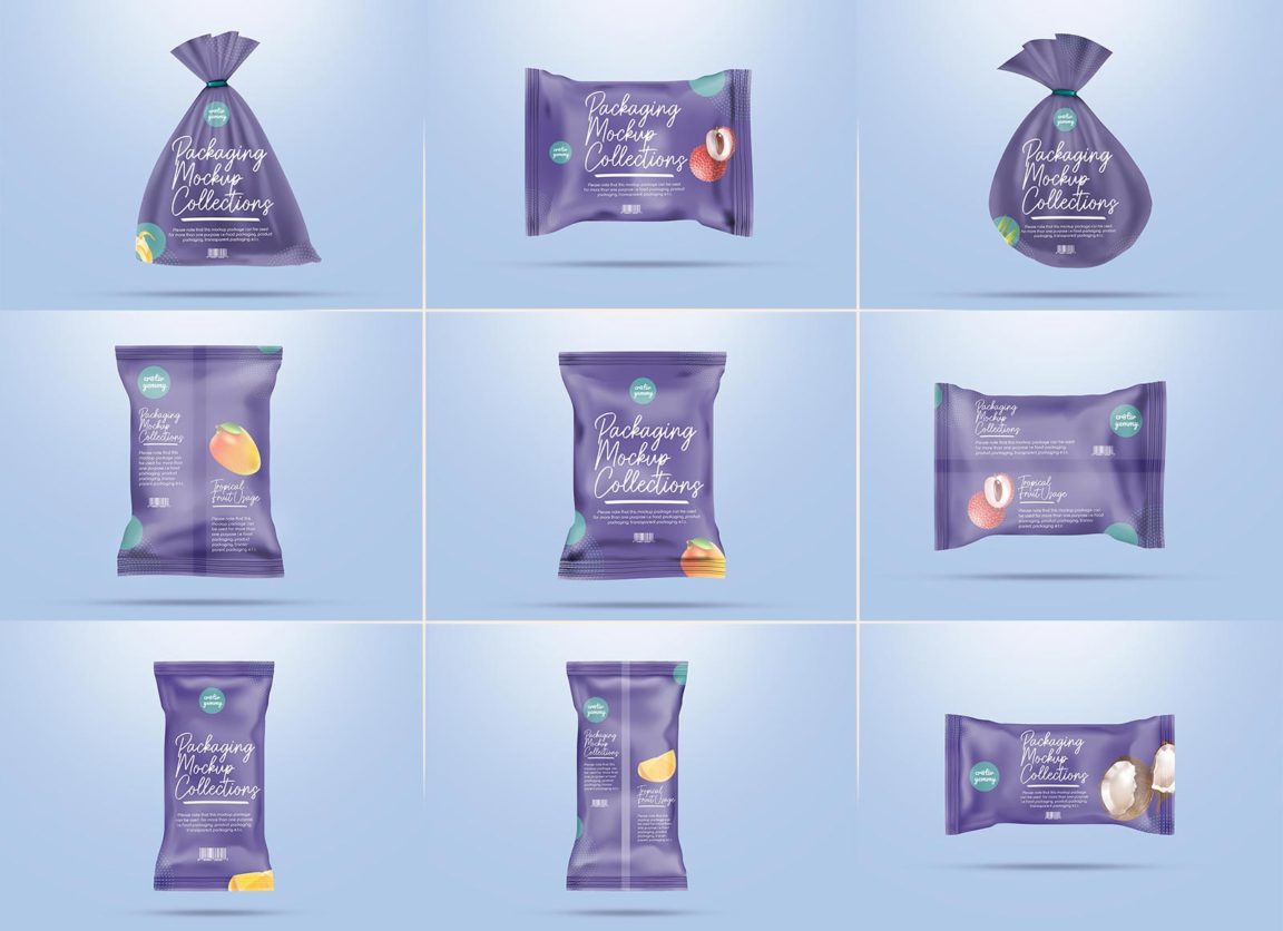 10 Gunny Sack Bag and Snack Pack Free Packaging Mockup PSD Set ...