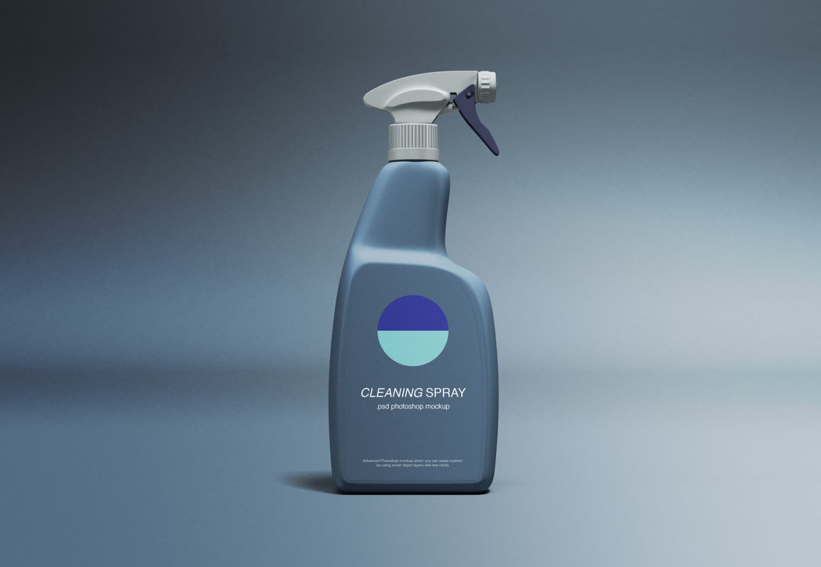 Free Free Cleaning Spray Bottle Mockup - Free Package Mockup