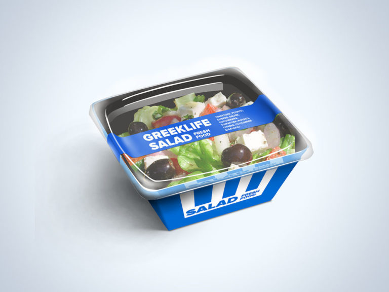 Salad / Food Packaging Mockup - Free Package Mockup
