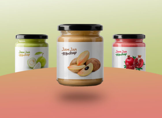 Free Glass Jam Jars Mockup - Free Package Mockup