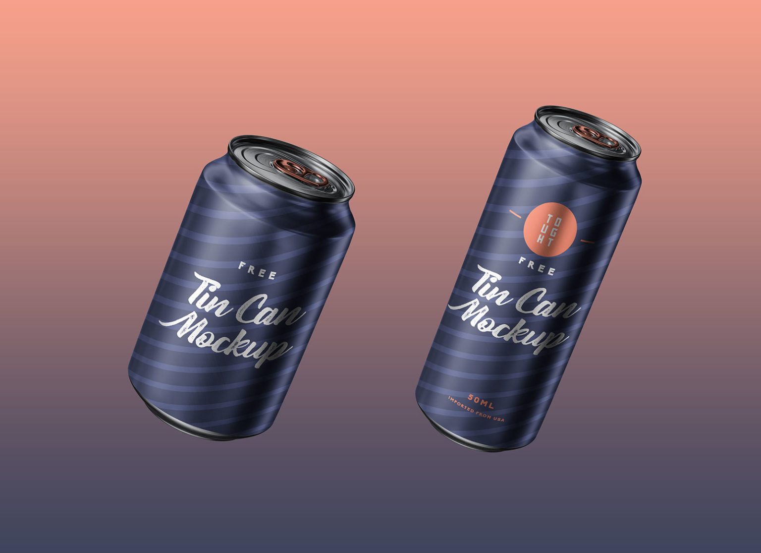 Free 500ml Beverage Tin Can Mockup PSD Set - PacageMockup