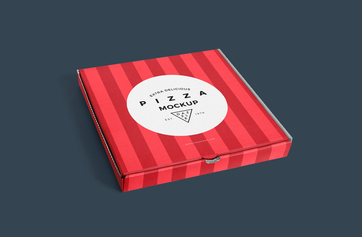 Delicious Pizza Box Mockup - PacageMockup