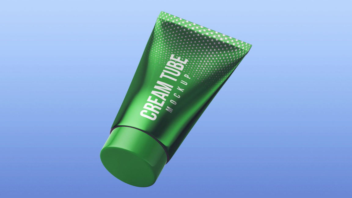 Free Toothpaste Tube Mockup - Free Package Mockups