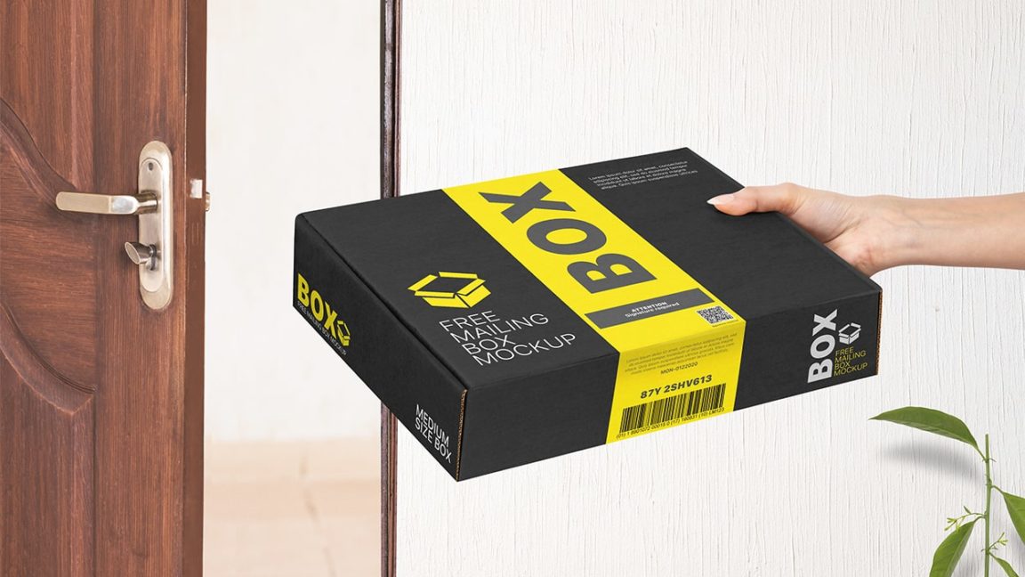 Top View Mailer Box Mockup - Free Package Mockups