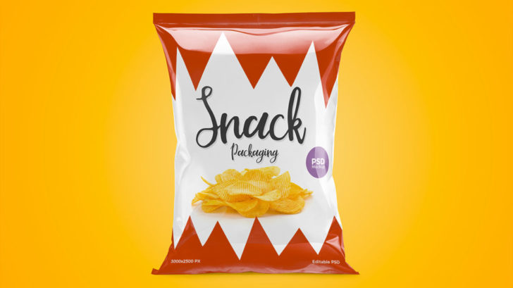 Free Chips Packet Packaging Mockup Set - Free Package Mockups