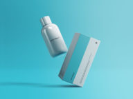 Free Medical Box + Bottle Packaging Mockup - PacageMockup