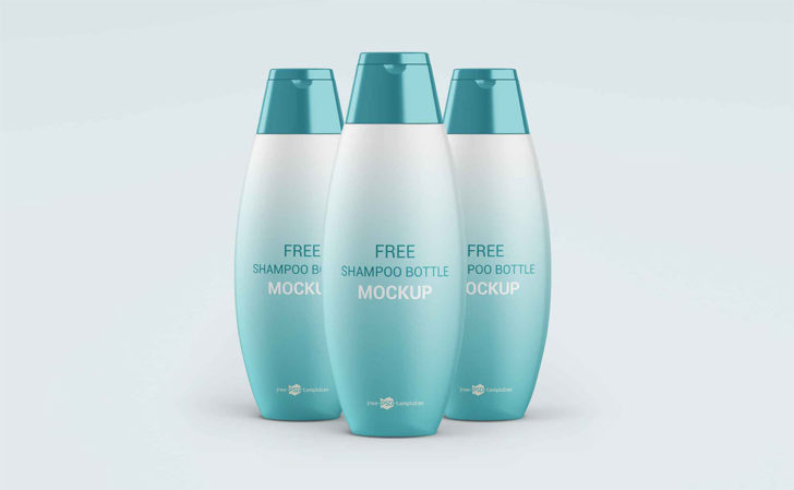 Trendy Shampoo Bottle Mockup PSD Set - Package Mockup