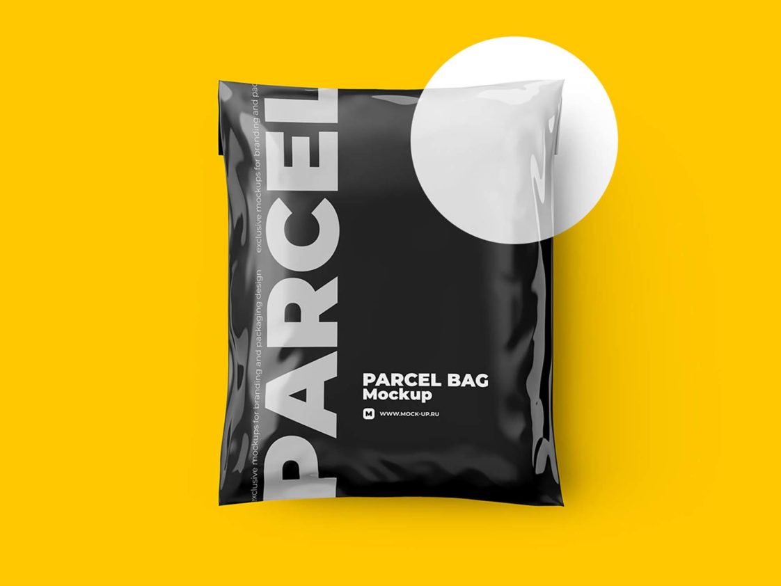 Free Shipping Wrapper Cover Bag Mockup - Free Package Mockup