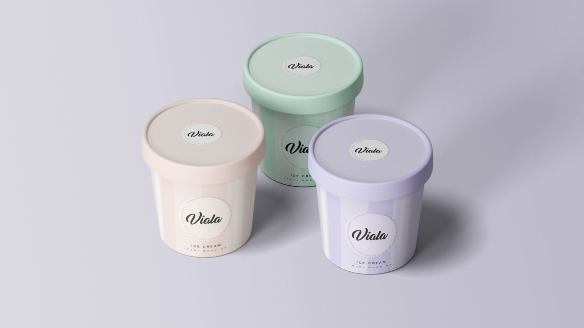 Free Ice Cream Round Box Mockup (2 PSD) - Free Package Mockups