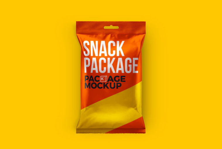 Free Aluminum Foil Snack Packet Mockup - Free Packaging Mockup