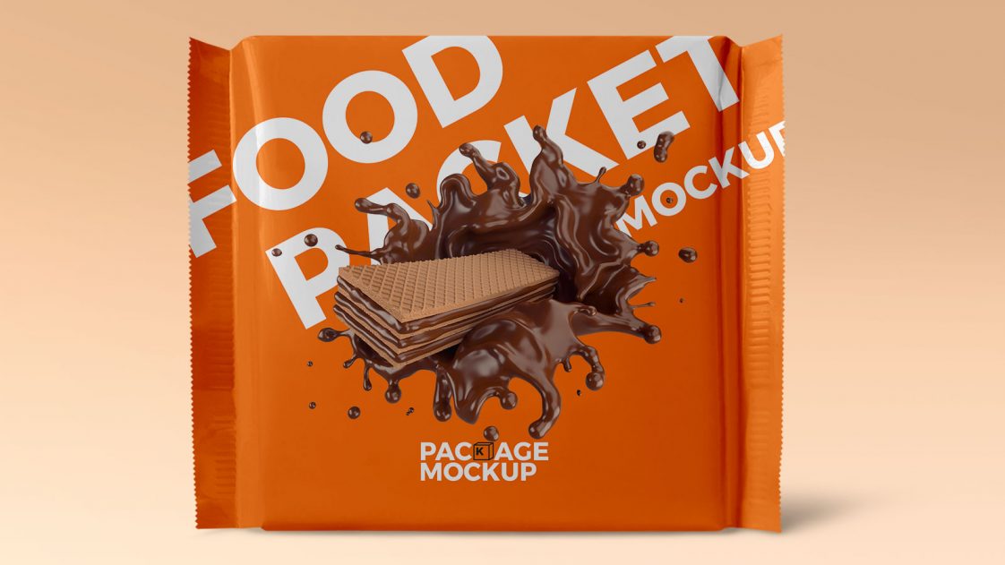 Free Small Biscuit Packet Mockup - Free Package Mockups