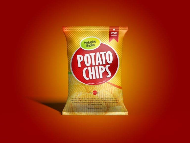 Free Brand Chips Packet Mockup - PacageMockup