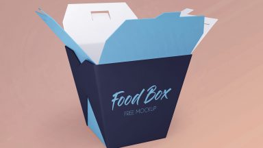 Free Food/Lunch Pack Box Mockup - Free Package Mockups