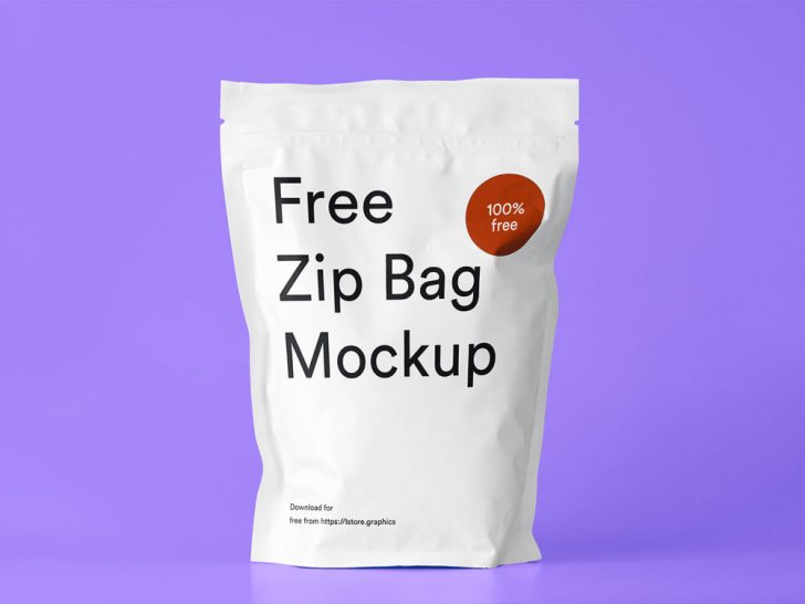 Free Zip Pouch Bag Mockup - Free Package Mockup