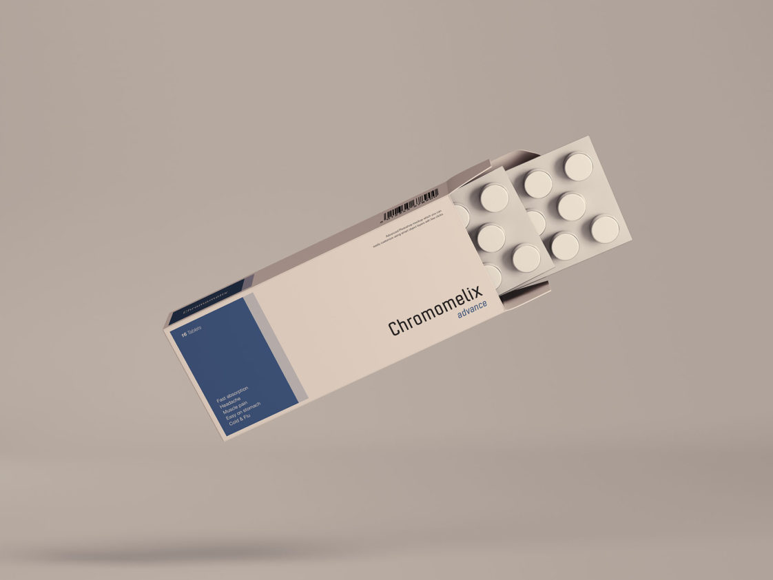 Free Medicine Pills Box Packaging Mockup - Free PacageMockup