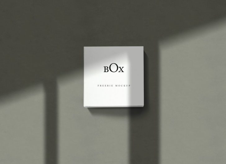 2 Free Square Paper Box Mockup Set - Free Package Mockup