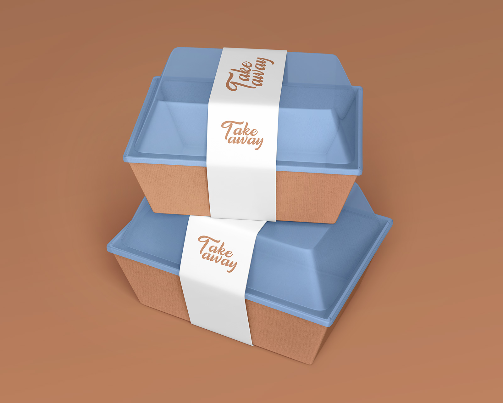 Free Take Away Plastic Box Food Container Mockup - Free Package Mockup