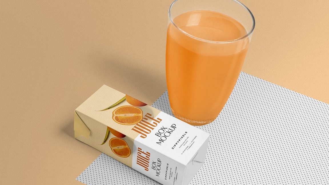 Free Juice Tetra Pack Mockup - Free Package Mockups