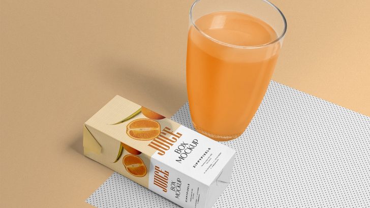 Free Juice Tetra Pack Mockup - Free Package Mockups