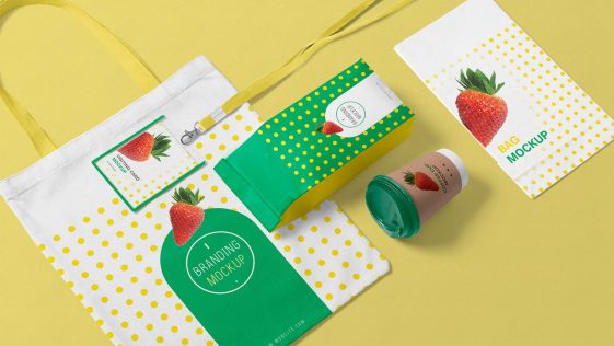 Free Cafe Coffee Beans Branding Mockup - Free Package Mockups