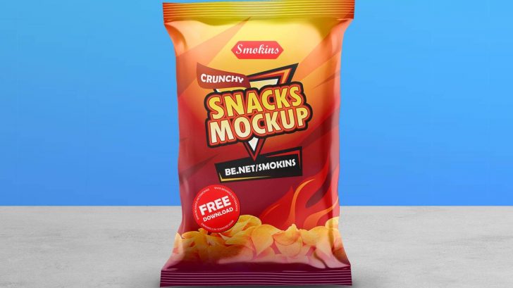 Free 3D Packet Mockup - Free Package Mockups