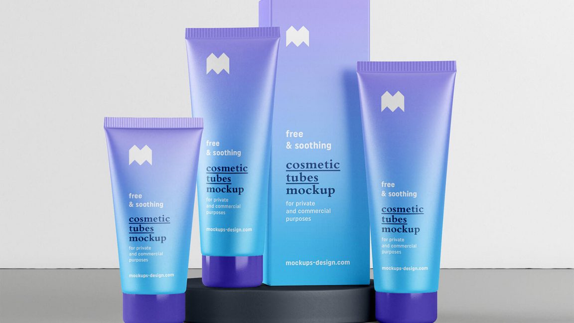 Cosmetic Tube Box Mockup - Package Mockups