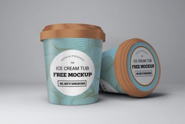 Ice Cream Pack Container Mockup - Free Packaging Mockup