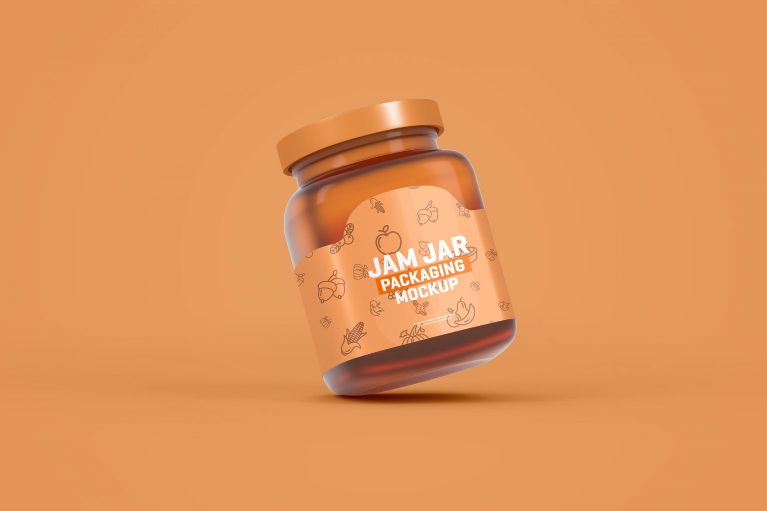 Free Glass Jam Jar Packaging Mockup - Free PacageMockup