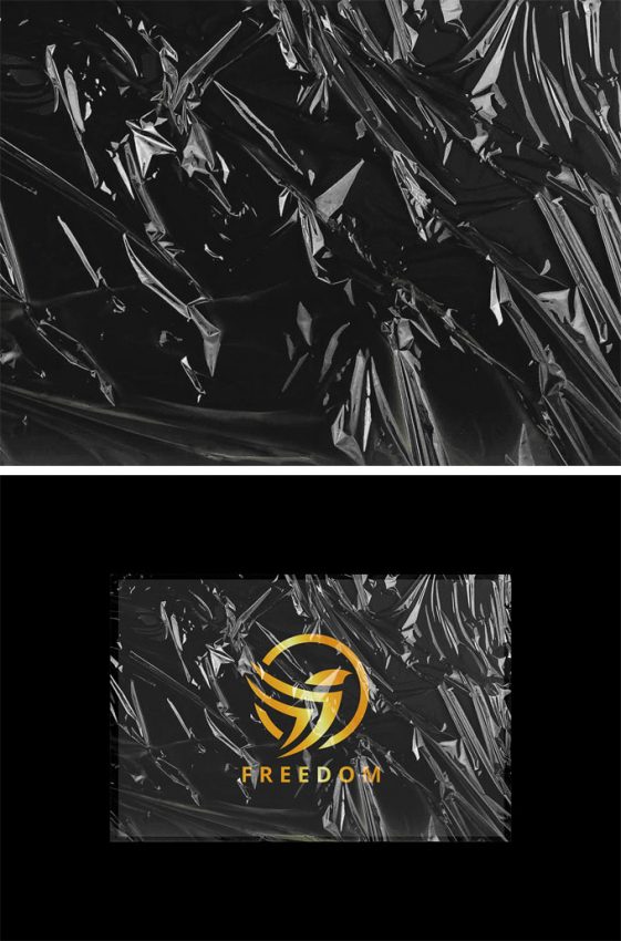Free Plastic Wrap Texture Mockup PSD - Free Package Mockup
