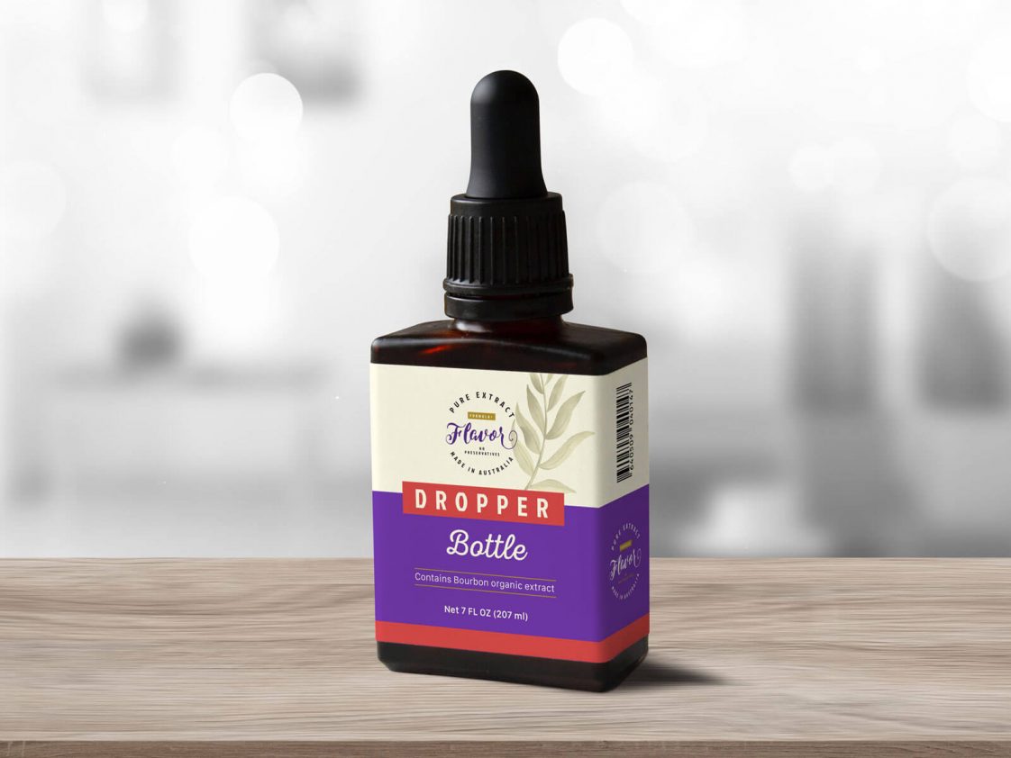 Rectangle shape Amber Glass Dropper Bottle Mockup - Free Package Mockup