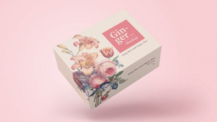 Free Soap Box Mockup Scene PSD Presentation - Package Mockups