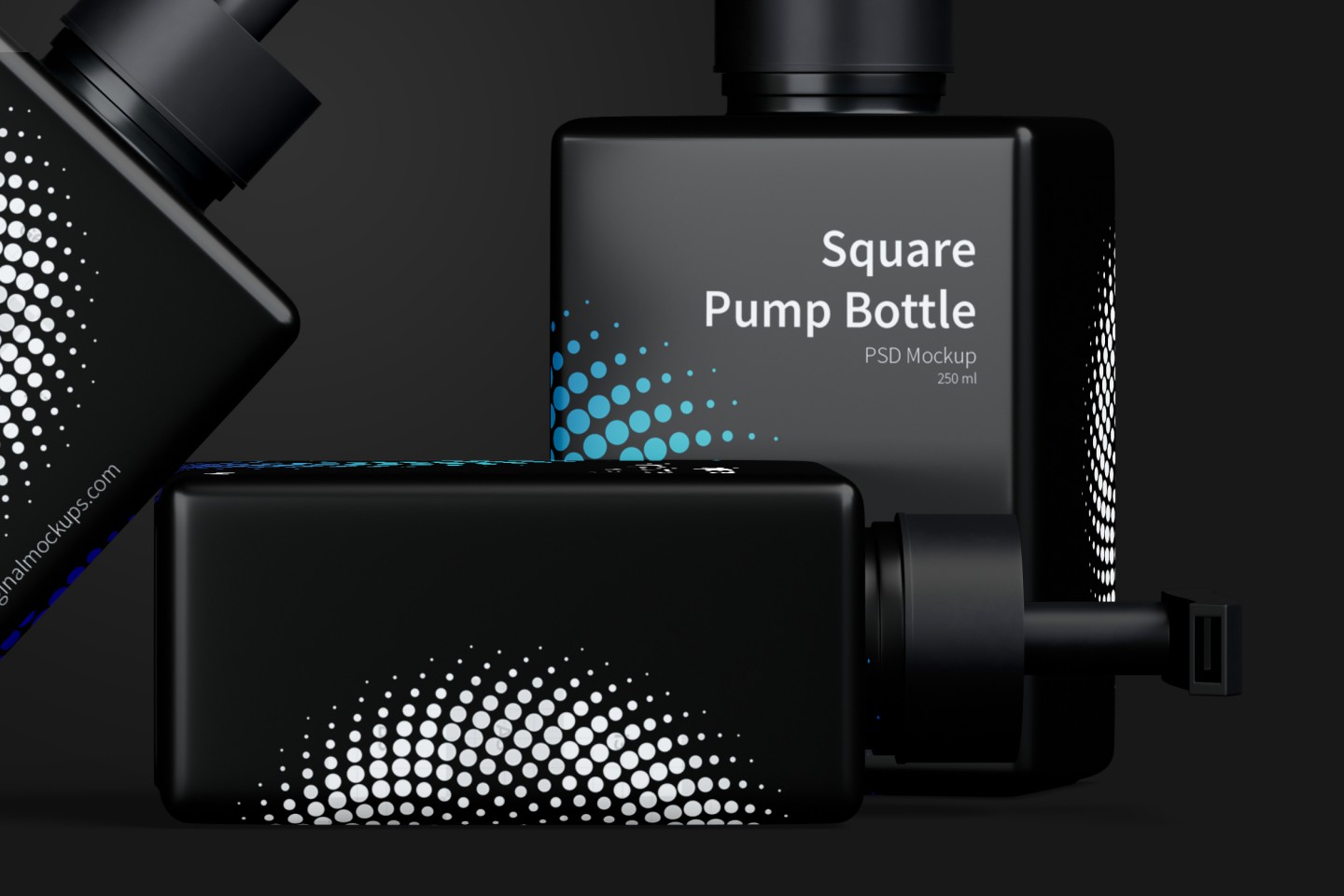 250 ml Square Pump Bottles Mockup - Package Mockup