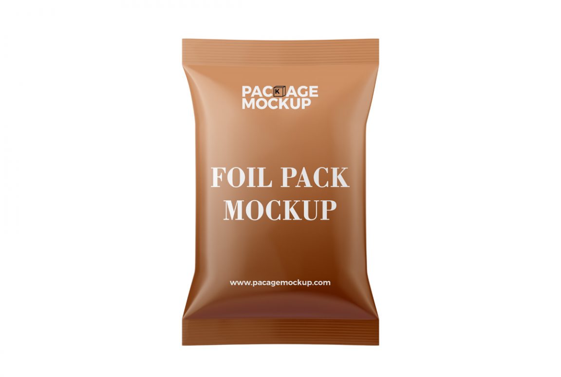 Foil Sachet Packet Mockup - Free Package Mockup