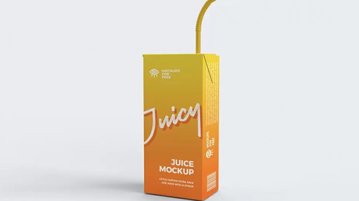 Free Frooti Juice Tetra Package Box Mockup - Free Package Mockups