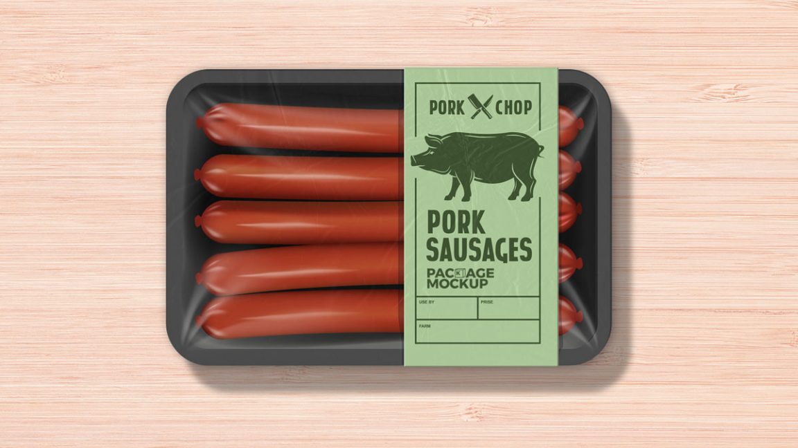 Sausage Package Mockup Free - Free Package Mockups