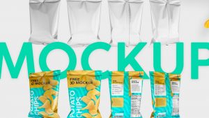 Free 3D Packet Mockup - Free Package Mockup