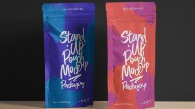 Free Stand-up Pouch Food Packaging Mockup Set - Free Package Mockups