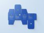 Free Square Unfolded Small Packaging Box Mockup Set