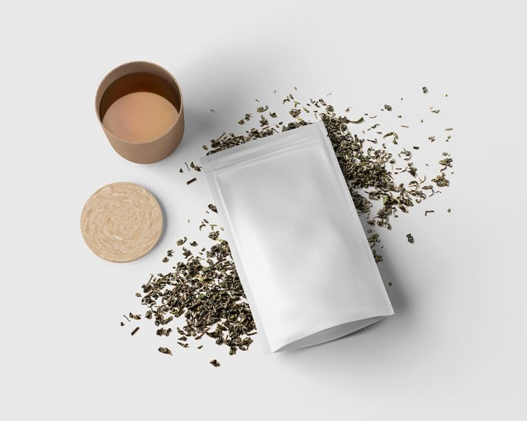 Free Tea Packaging Pouch Mockup - Free Package Mockup